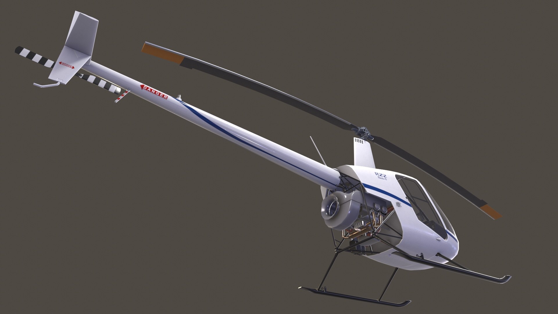 Robinson R22 White Static 3D - TurboSquid 1854568