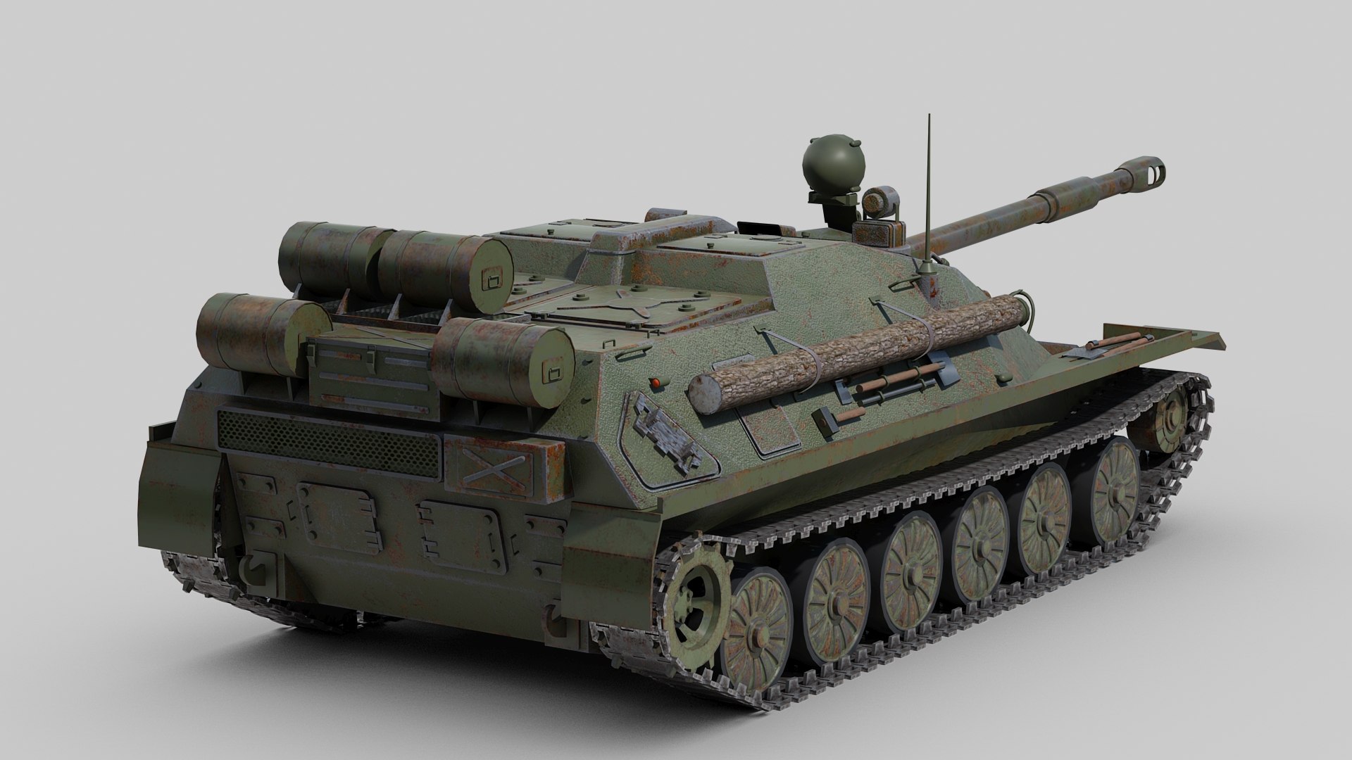 Soviet Asu 85 3d Model
