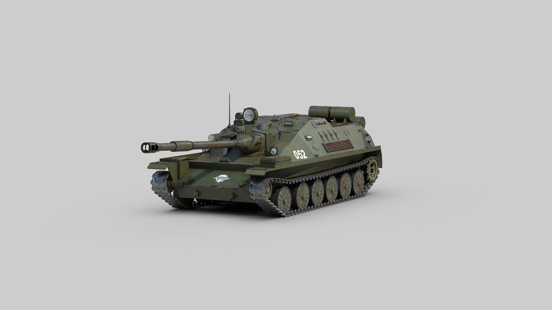 Soviet Asu 85 3d Model