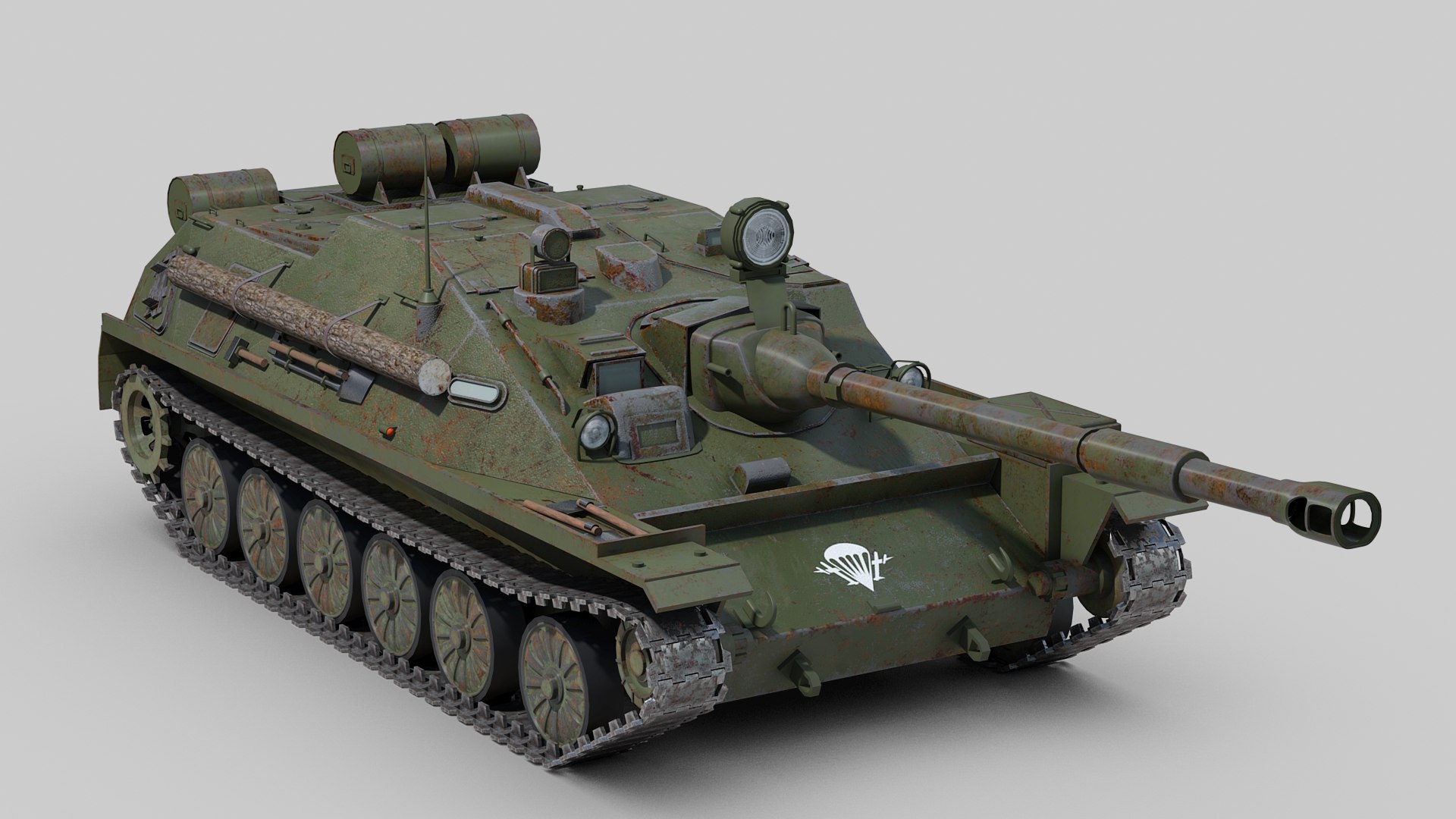 Soviet Asu 85 3d Model