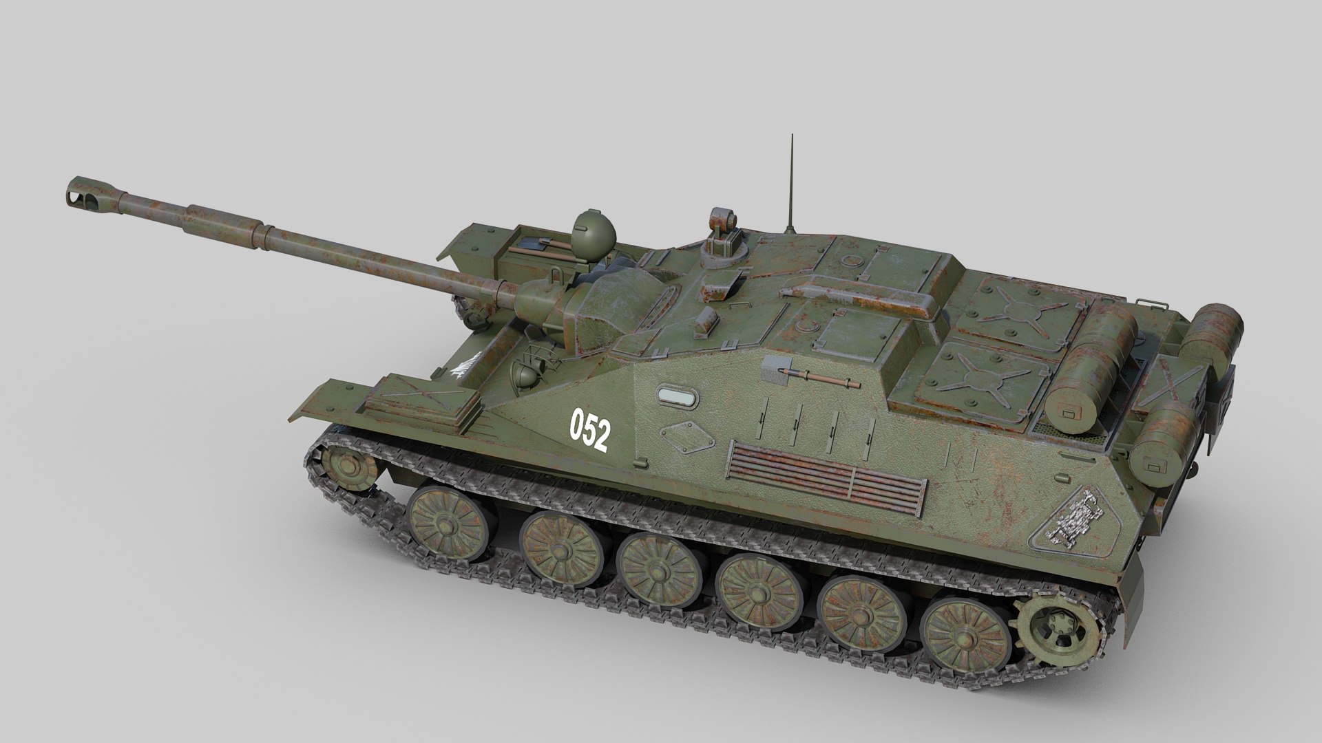 Soviet Asu 85 3d Model