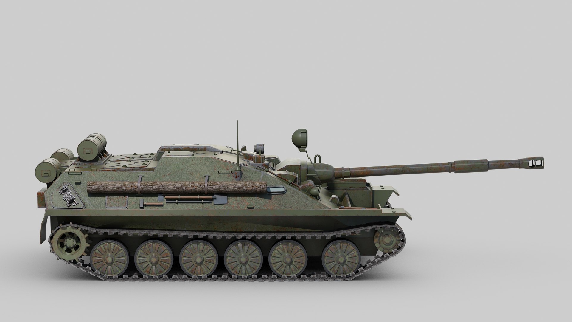 Soviet Asu 85 3d Model
