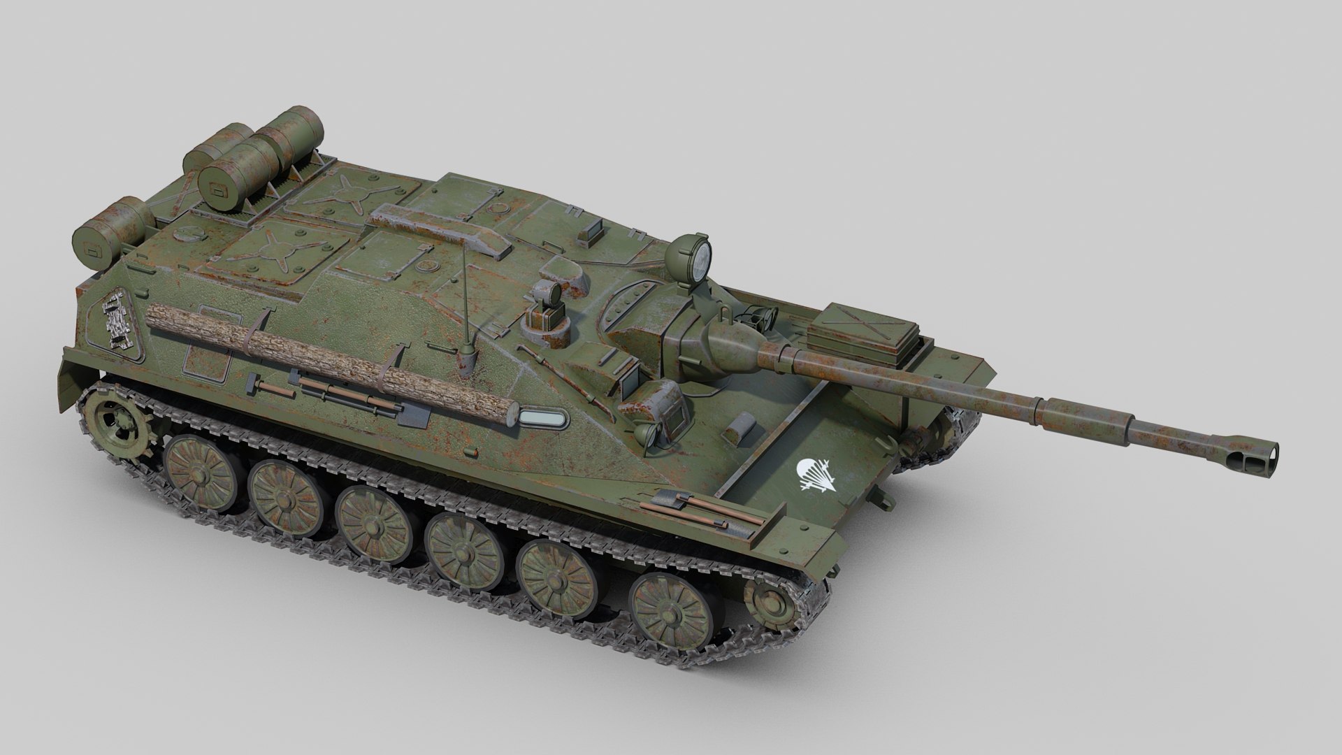 Soviet Asu 85 3d Model