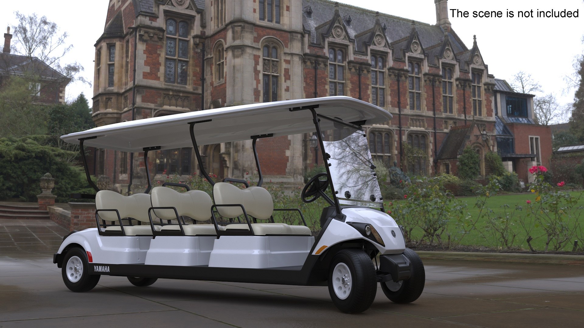 3D Model Six Seat Golf Electric Car Yamaha Rigged - TurboSquid 2250541