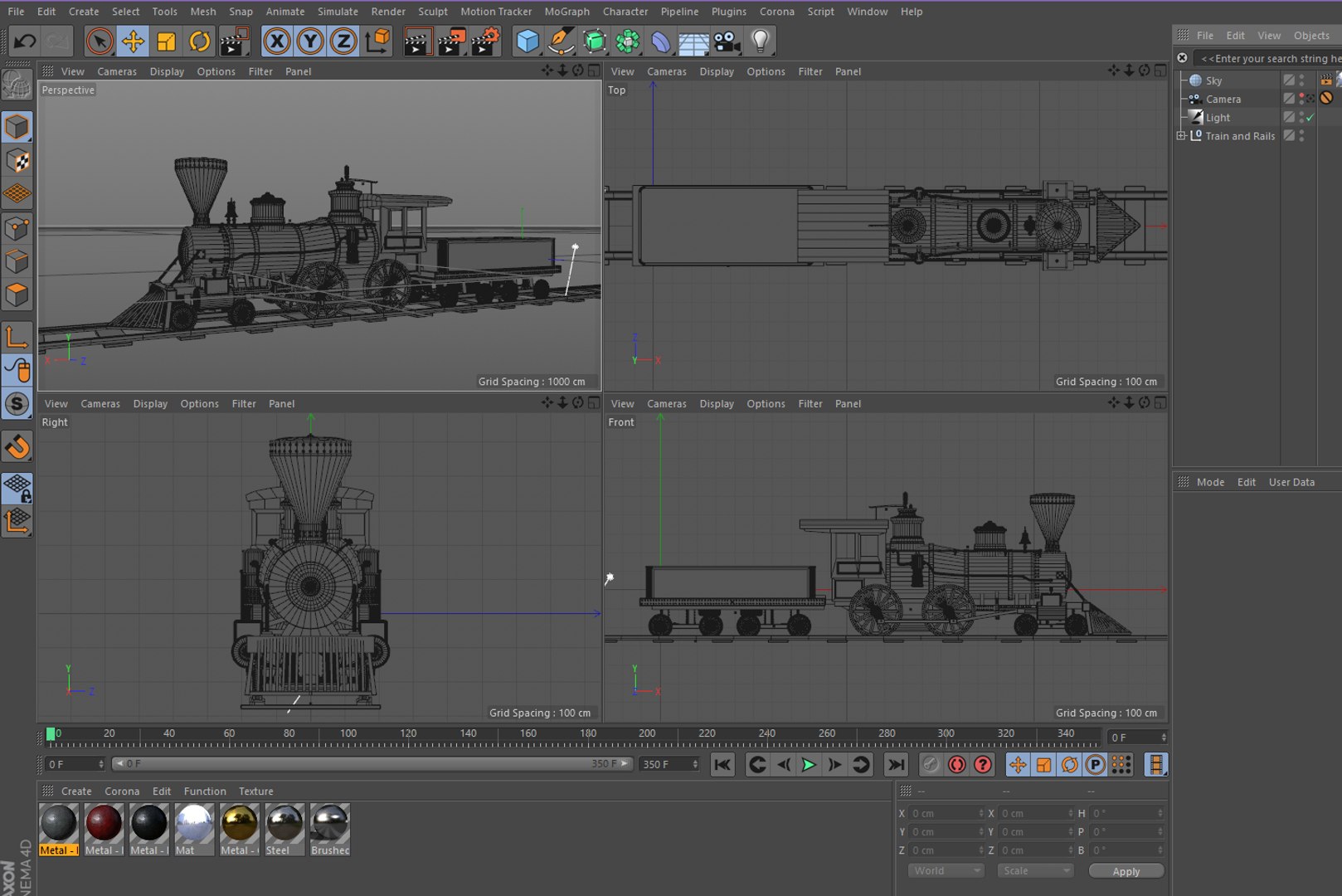 3D Model Steam Train - TurboSquid 1344760