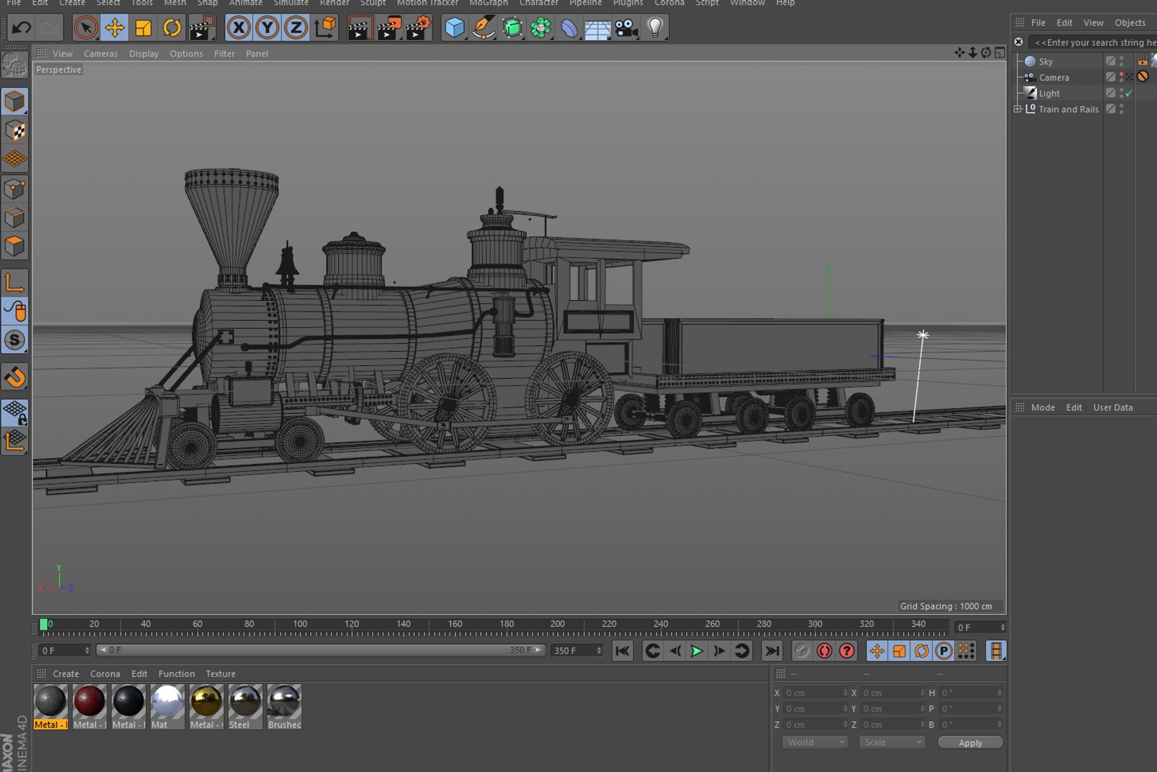 3D Model Steam Train - TurboSquid 1344760