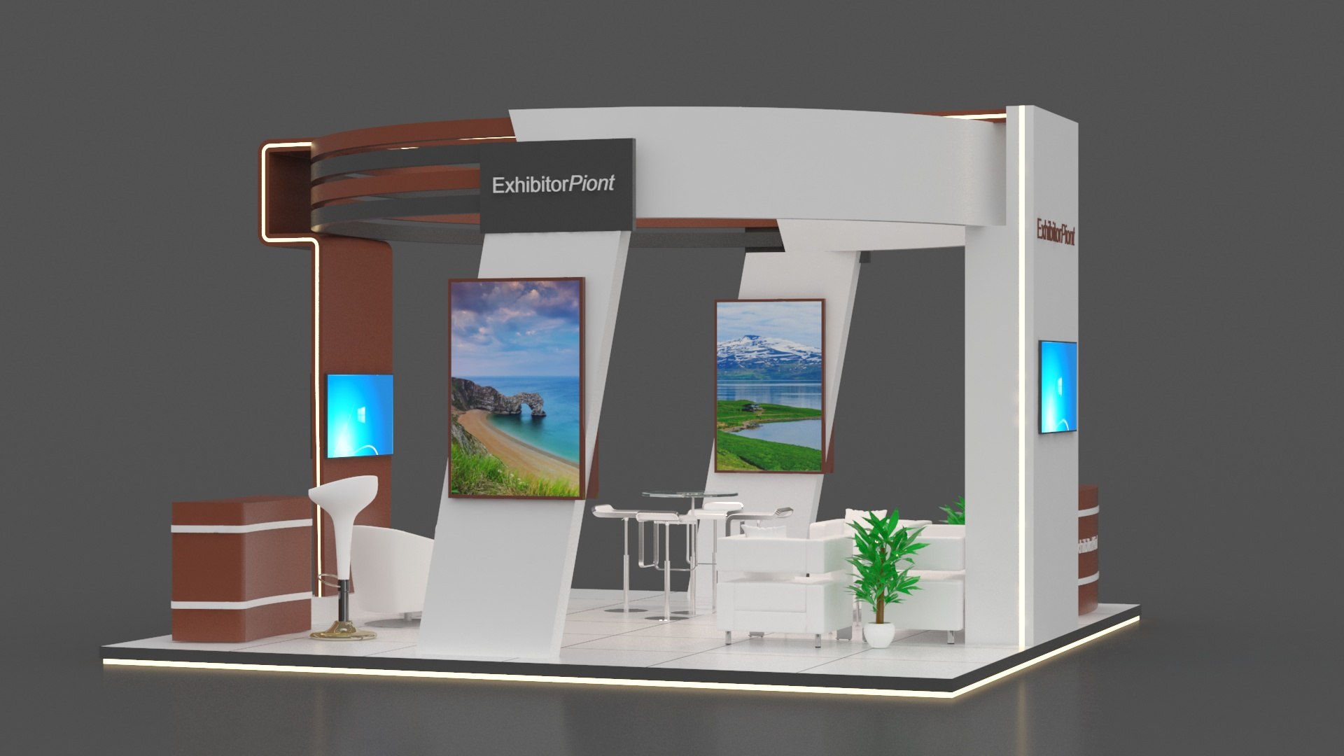 3D Exhibition Booth Round Model - TurboSquid 2362225