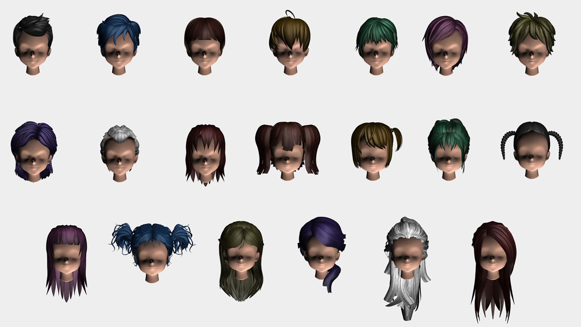 3D Stylized Hair Factor V4 - TurboSquid 1814478