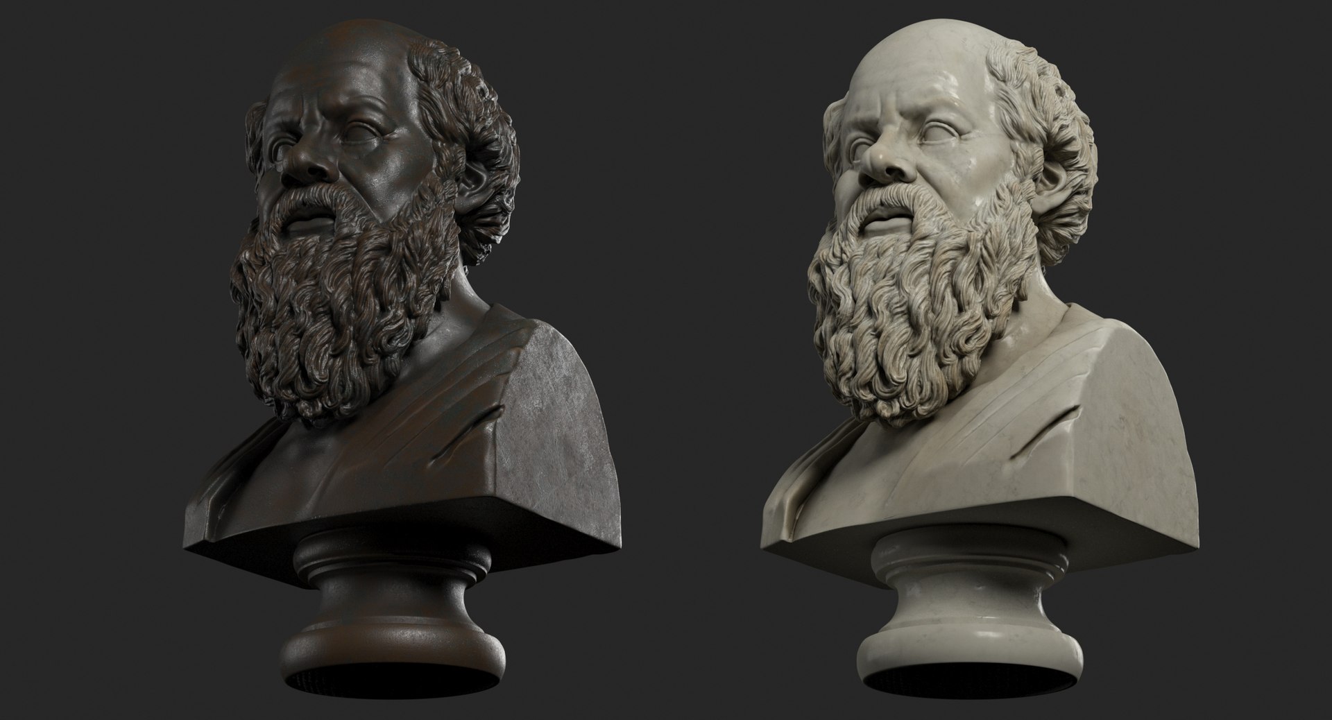 3D Bust Socrates Model - TurboSquid 1328259