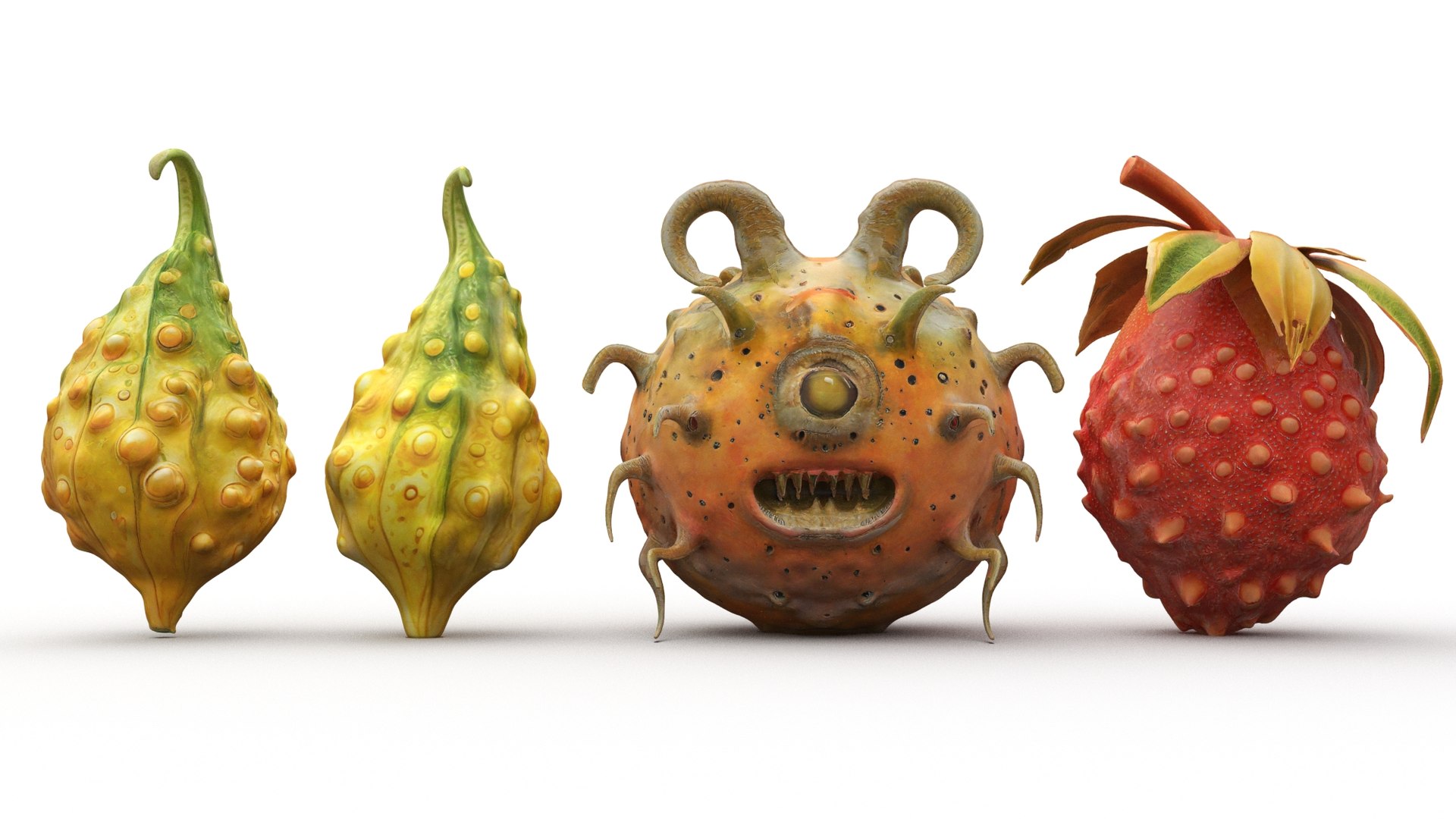 Alien Fruits 3D Model - TurboSquid 2319242