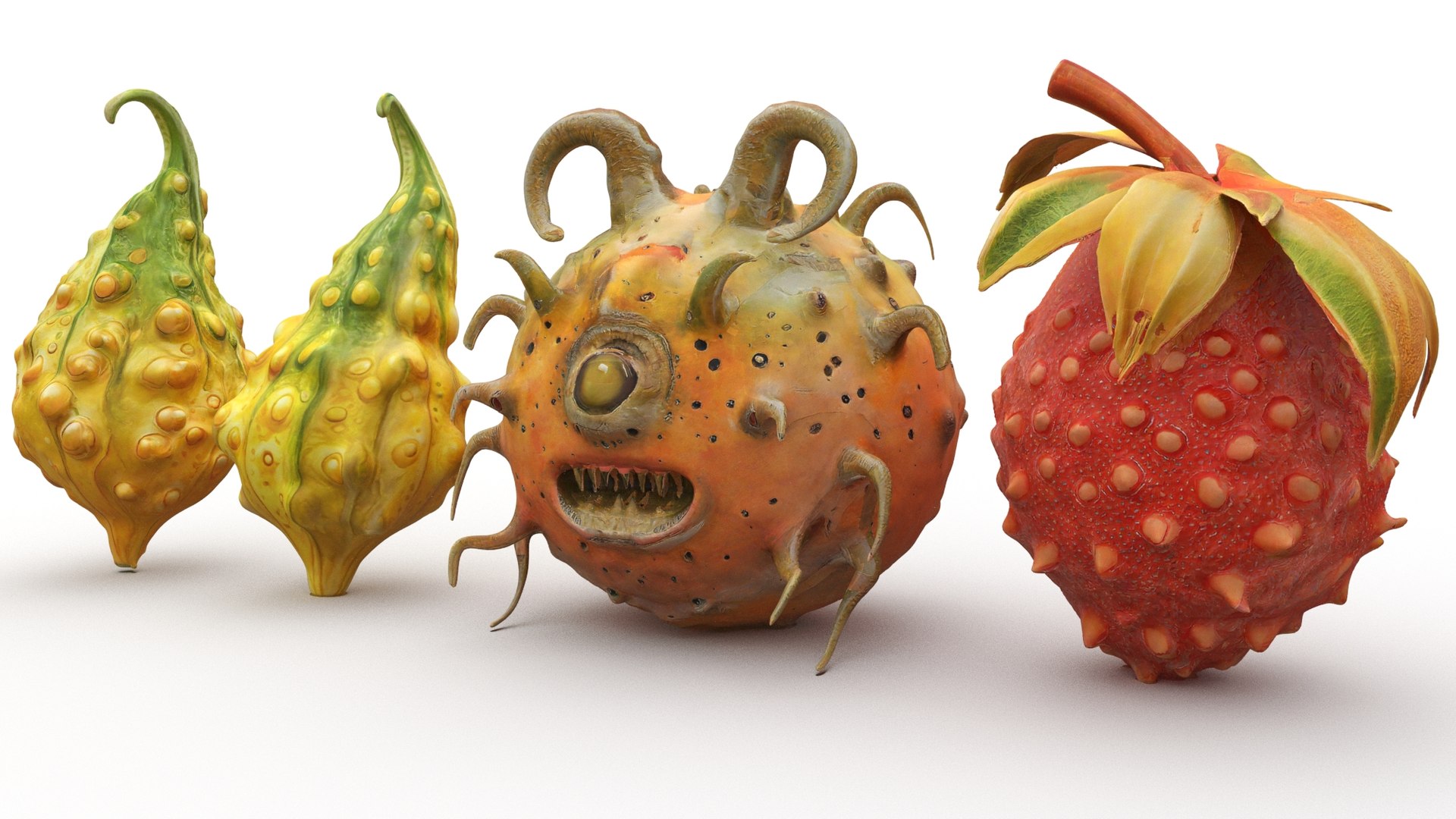 Alien Fruits 3D Model - TurboSquid 2319242