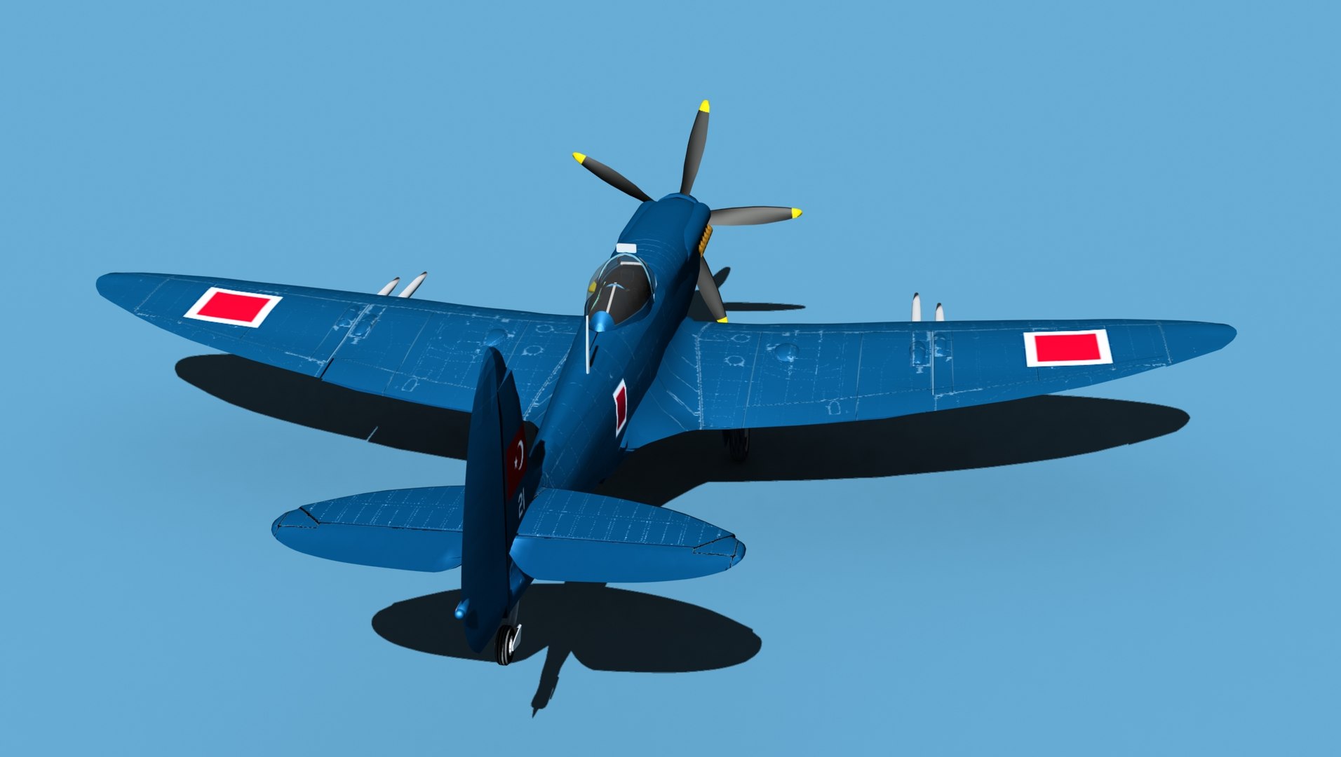 Supermarine Spitfire Mk XXII V18 Turkey 3D Model - TurboSquid 1925752
