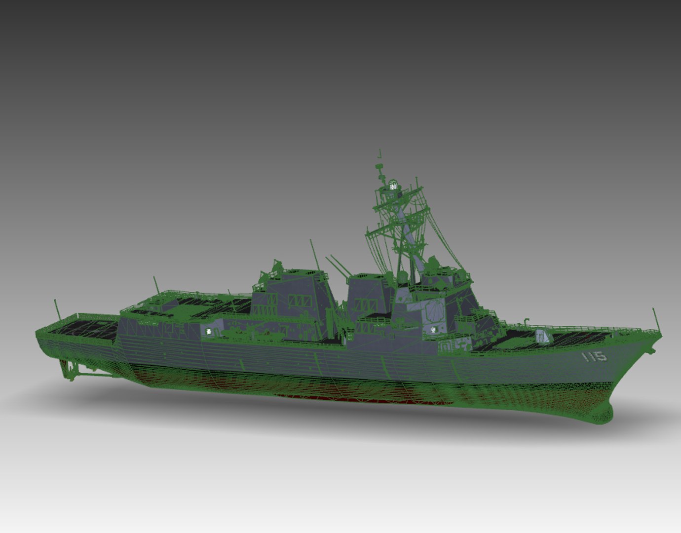 arleigh burke ddgs navy ships 3d