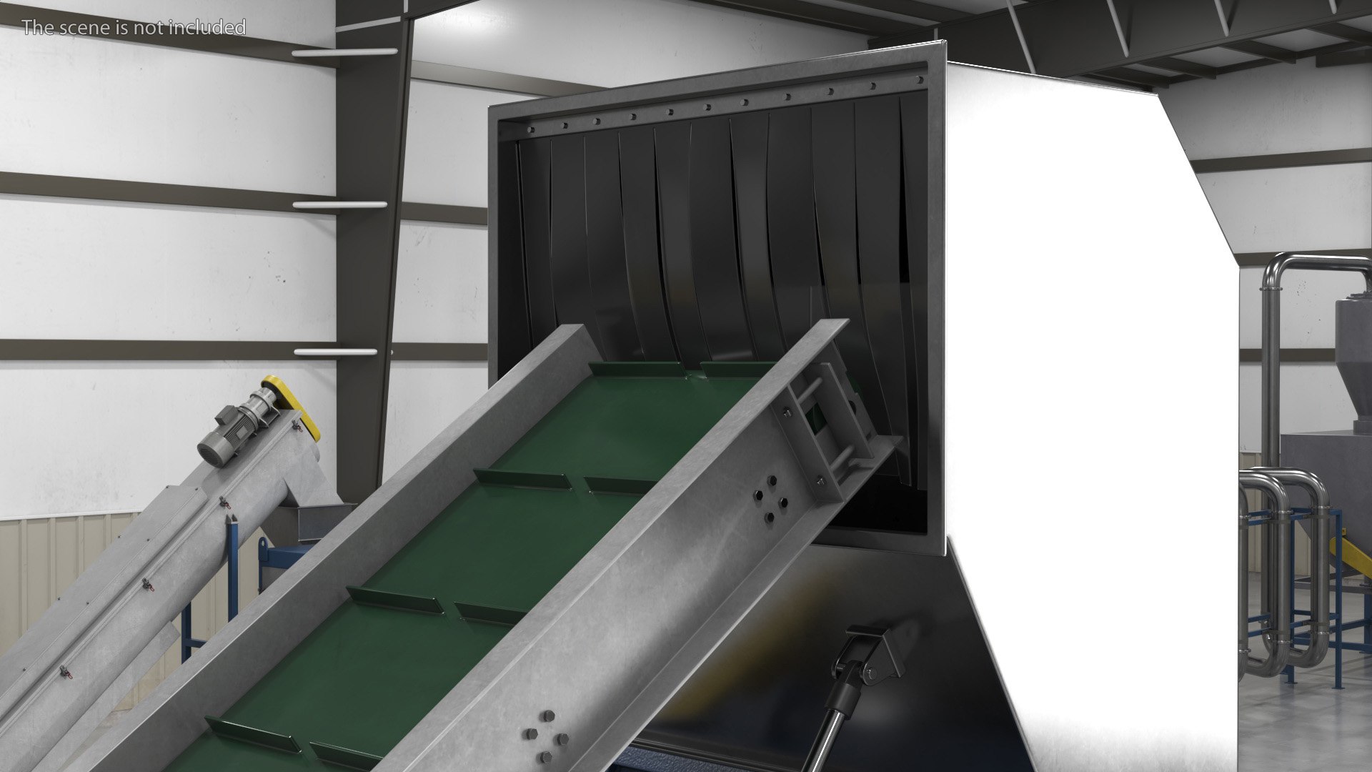 3D Shredder With Conveyor - TurboSquid 2320883