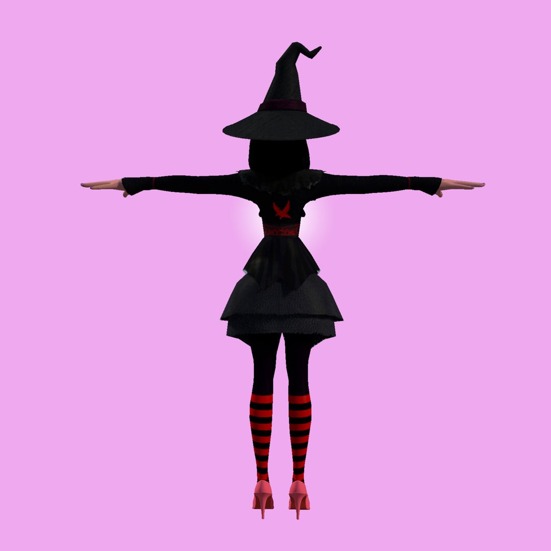 Witch Rigged 3d Obj