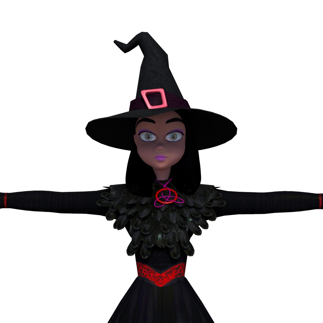 Witch Rigged 3d Obj