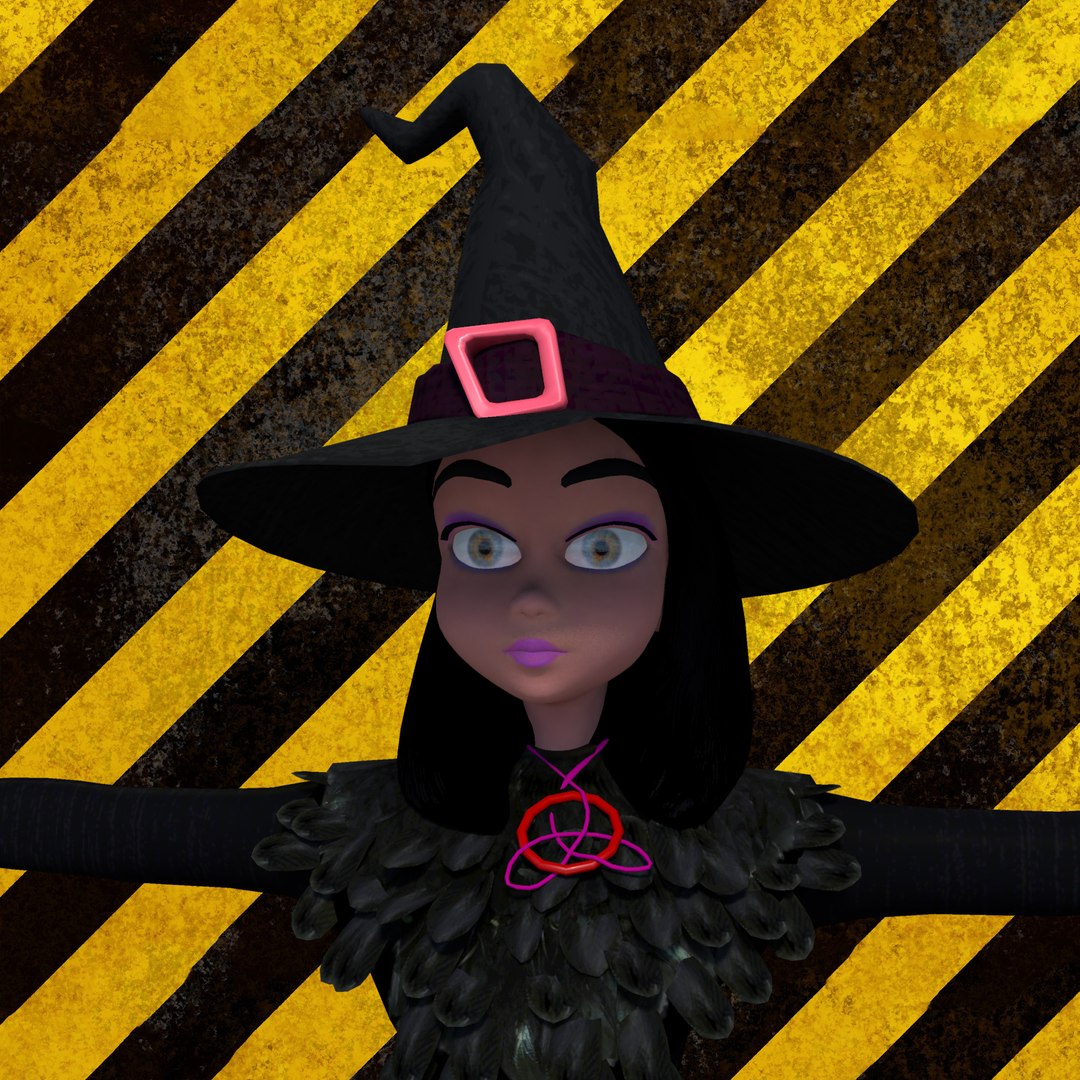 Witch Rigged 3d Obj