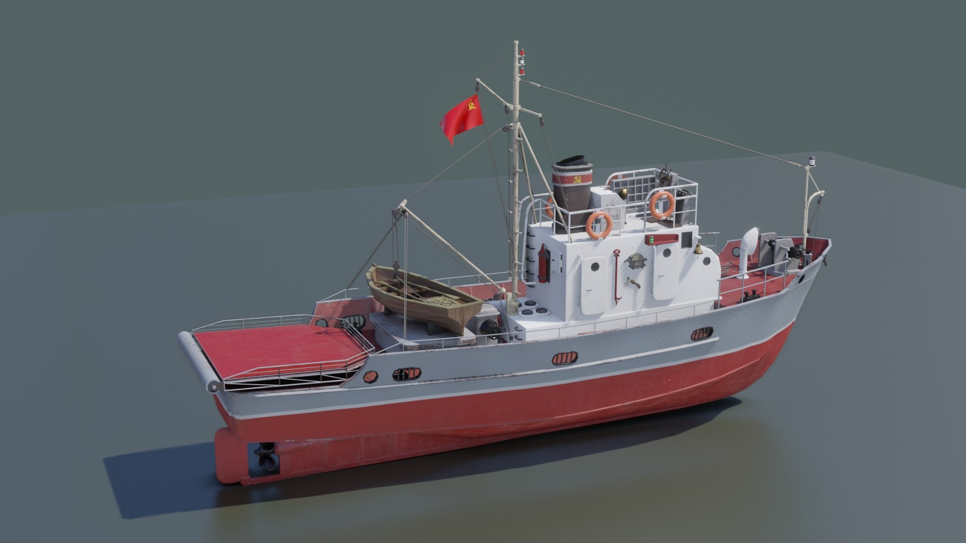 3D Soviet Small Fishing Seiner - TurboSquid 1599767