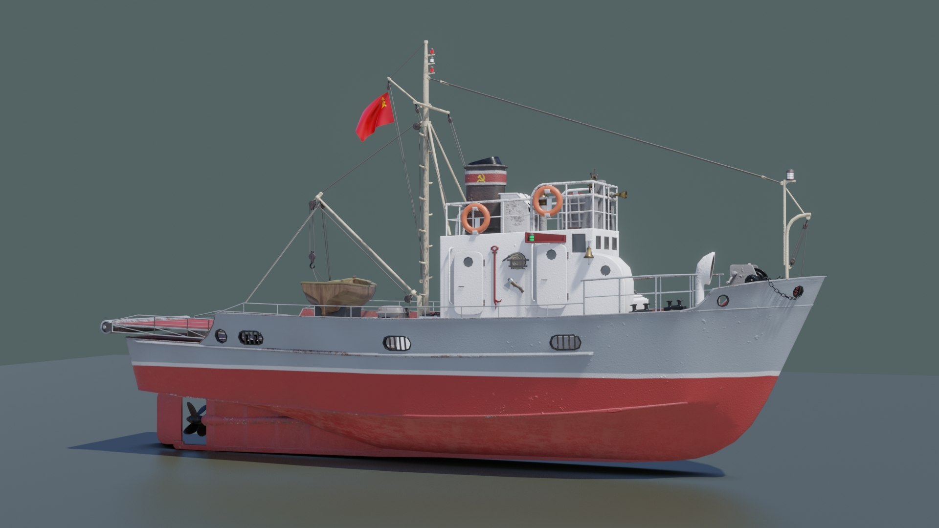 3D Soviet Small Fishing Seiner - TurboSquid 1599767