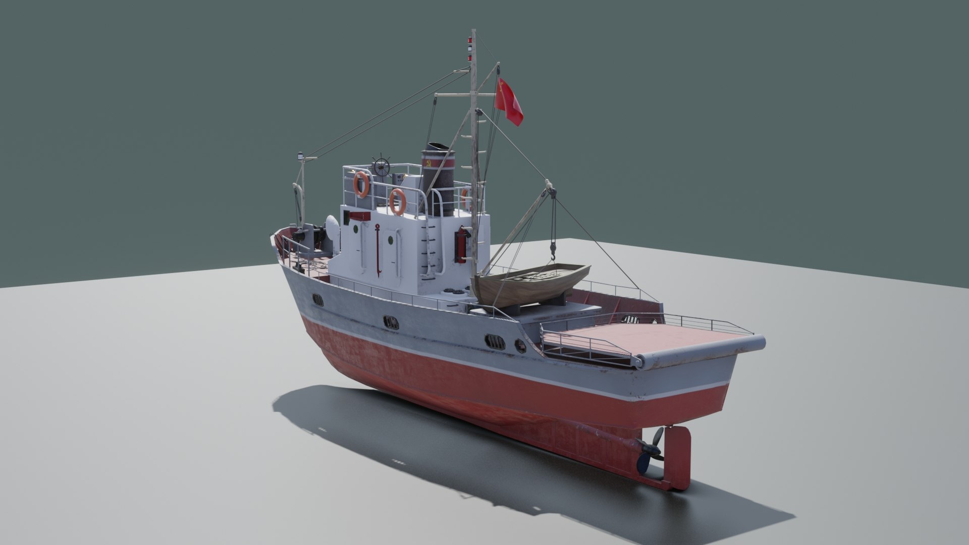 3D Soviet Small Fishing Seiner - TurboSquid 1599767