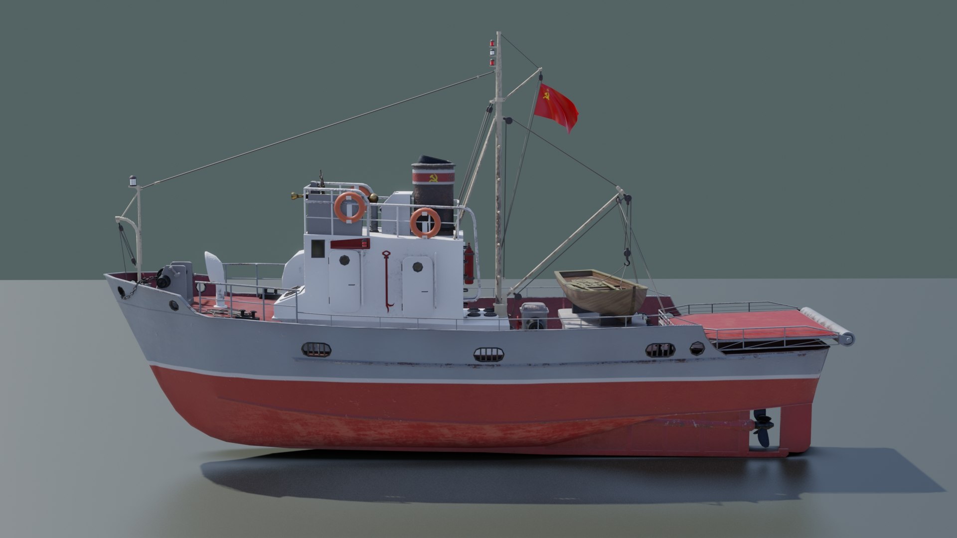 3D Soviet Small Fishing Seiner - TurboSquid 1599767