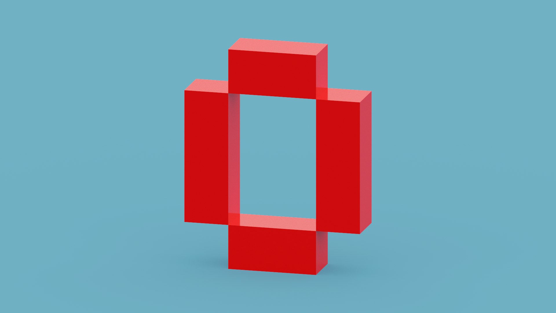 3D Model Pixel Letter O - TurboSquid 1981392
