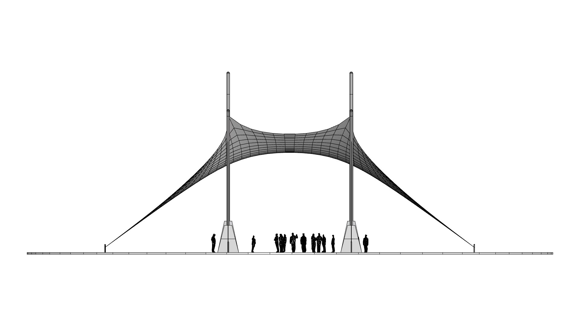 3D Tensile Structure Canopy 7 Model - TurboSquid 2249900