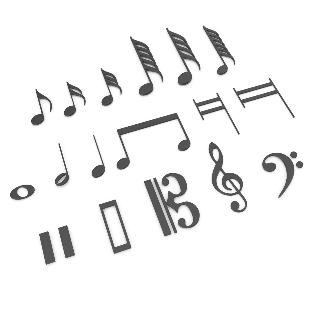 3D Musical Notes Plastic - TurboSquid 2141283