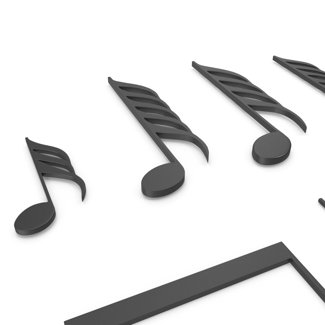 3D Musical Notes Plastic - TurboSquid 2141283