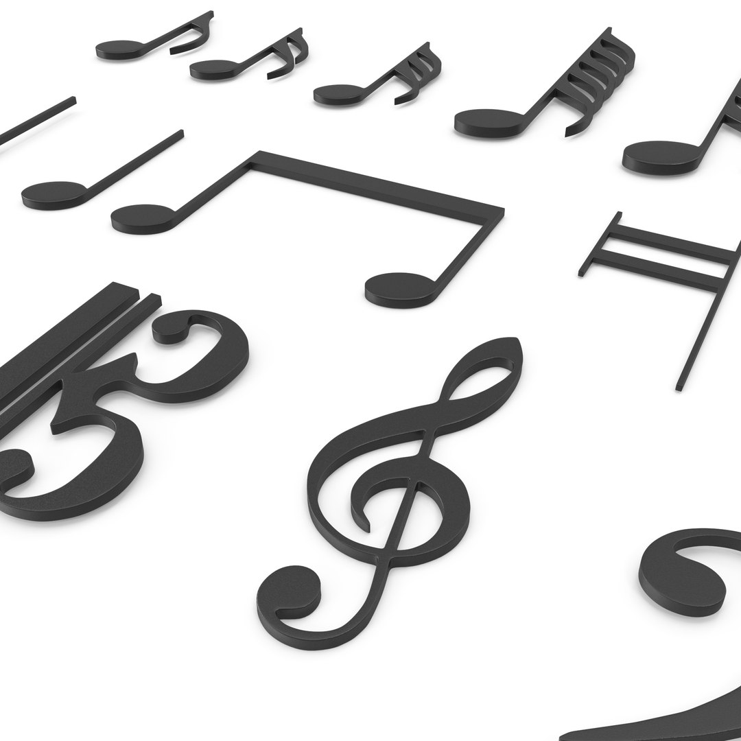 3D Musical Notes Plastic - TurboSquid 2141283