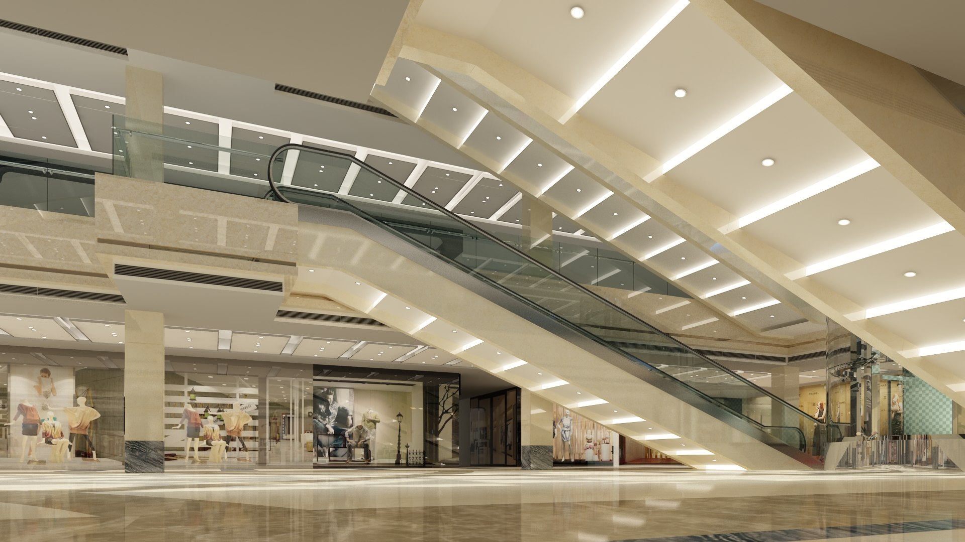 3D model Shopping Mall 23 - TurboSquid 2114900