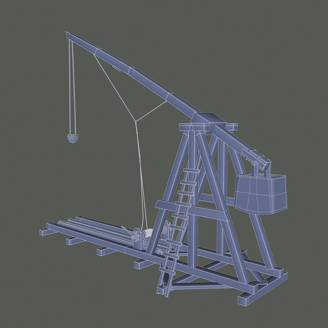 3D Trebuchet Ropes Ladder Model - TurboSquid 1406884