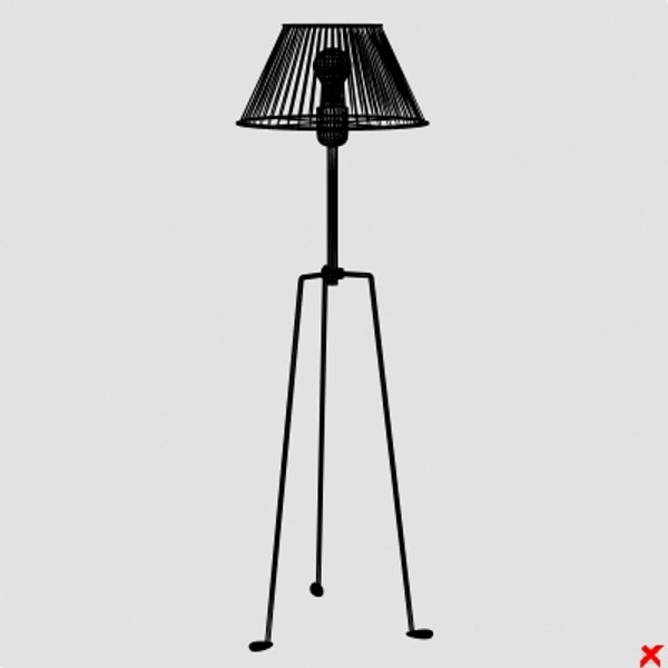 3d model lamp standing