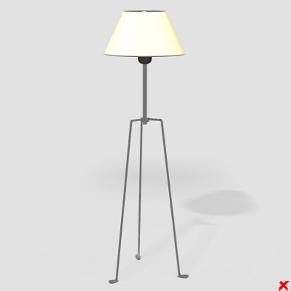 3d model lamp standing