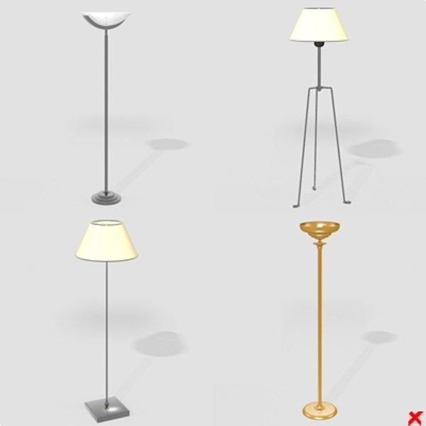 3d model lamp standing