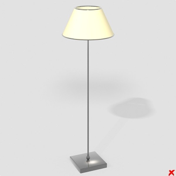 3d model lamp standing
