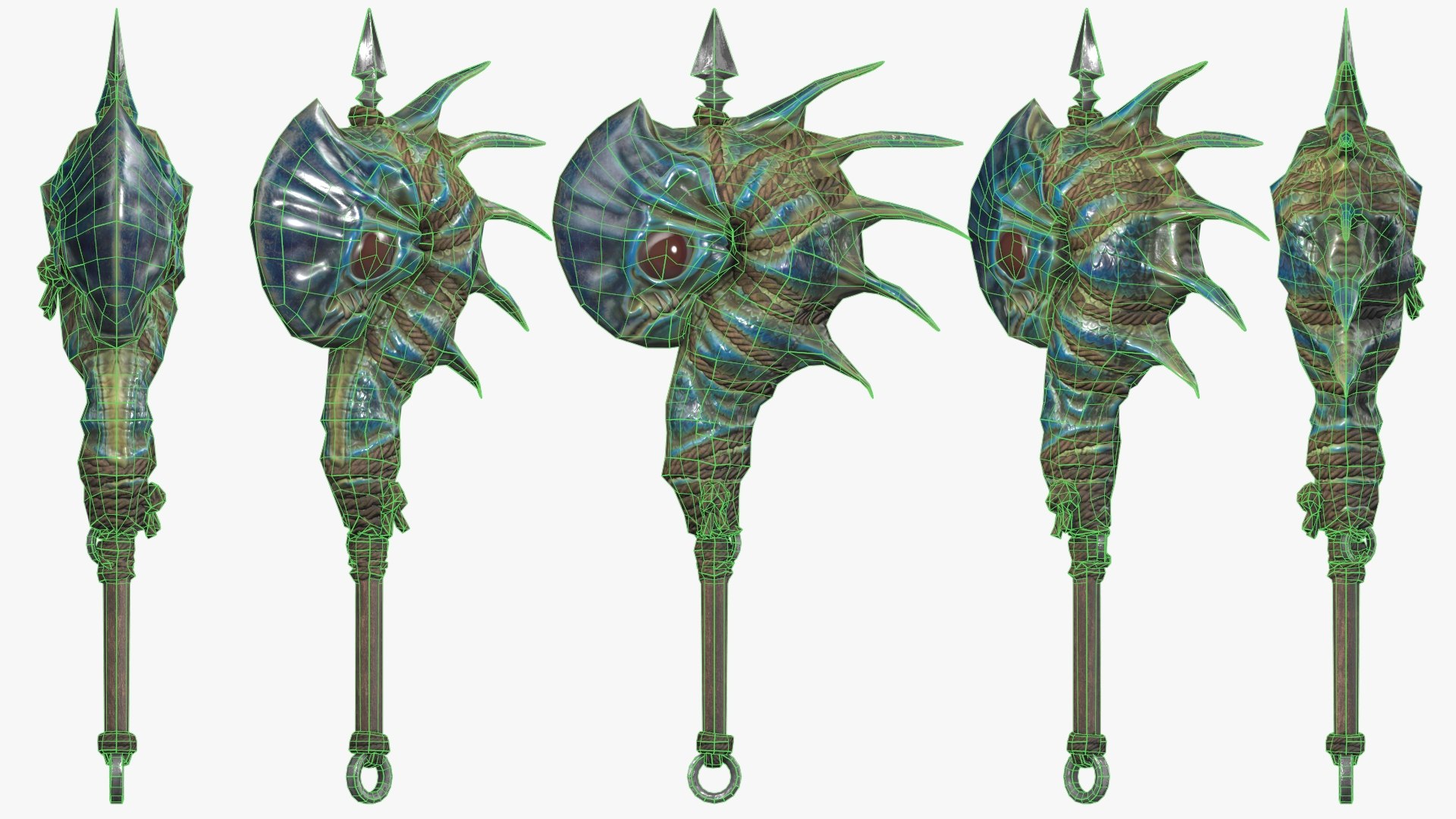 Fantasy RPG Monster Hunter Weapon - Fish Creature Axe Hammer Warhammer ...