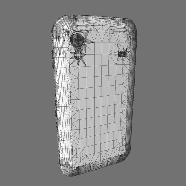 3d silver samsung galaxy ace model