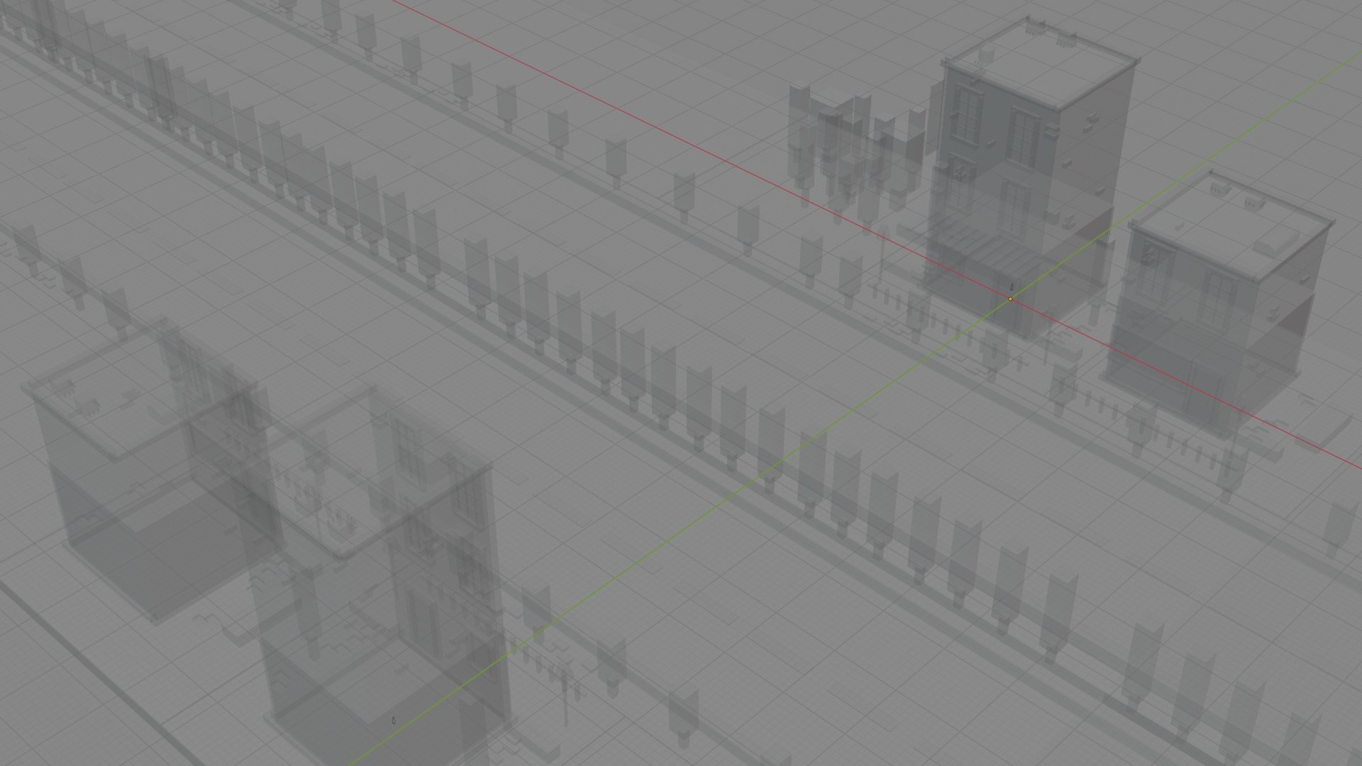 Small Village Beside Countryside Road - Low Poly Town 3D Model ...