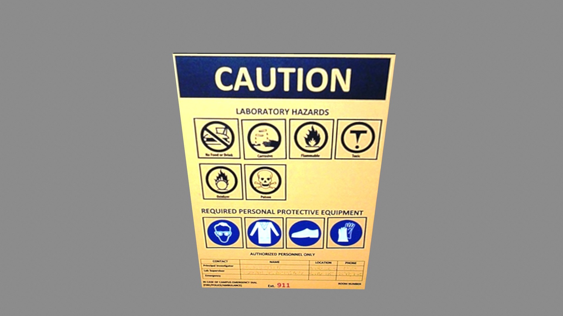 CAUTION Poster 3D Model - TurboSquid 2331777