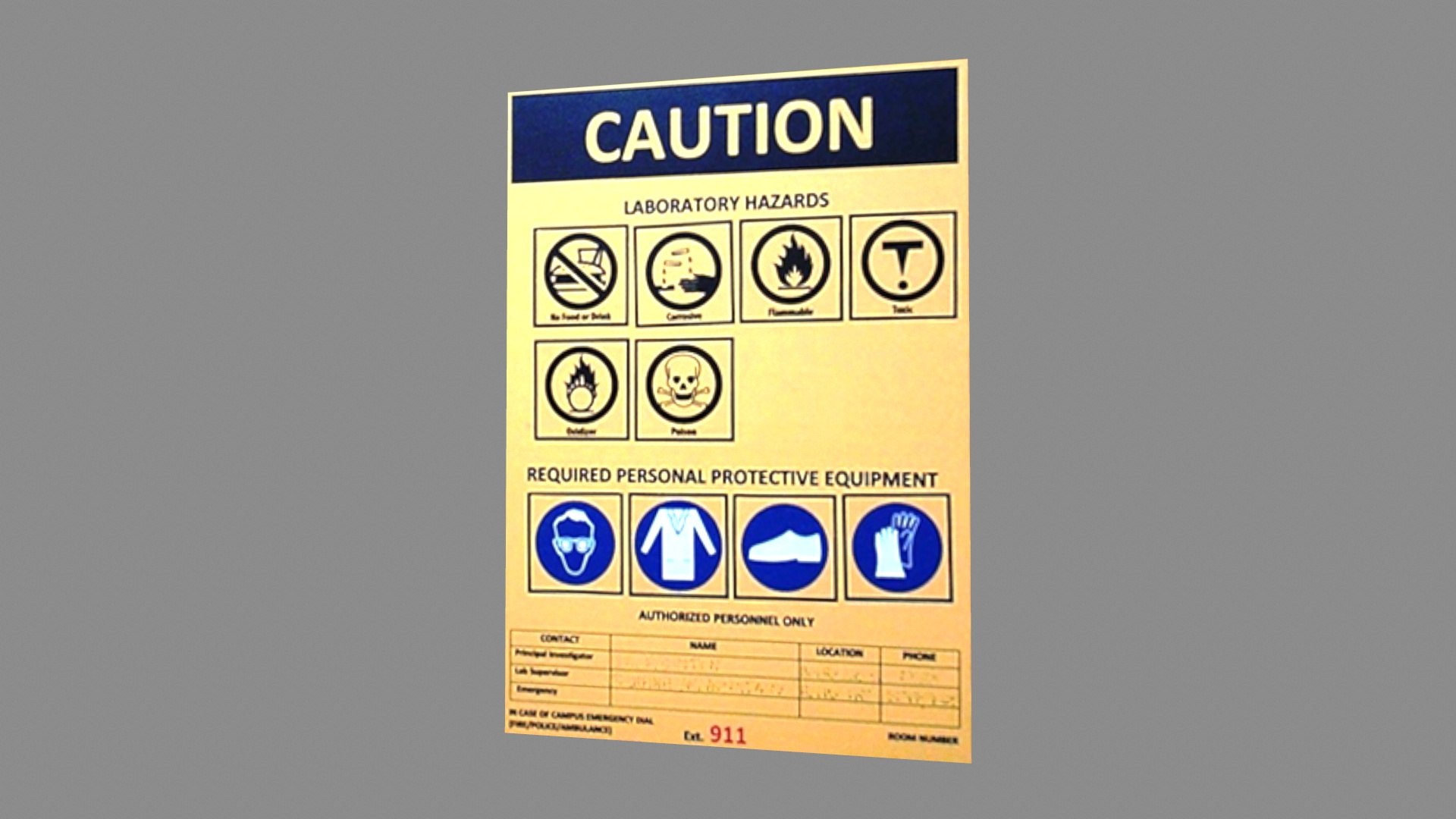 CAUTION Poster 3D Model - TurboSquid 2331777