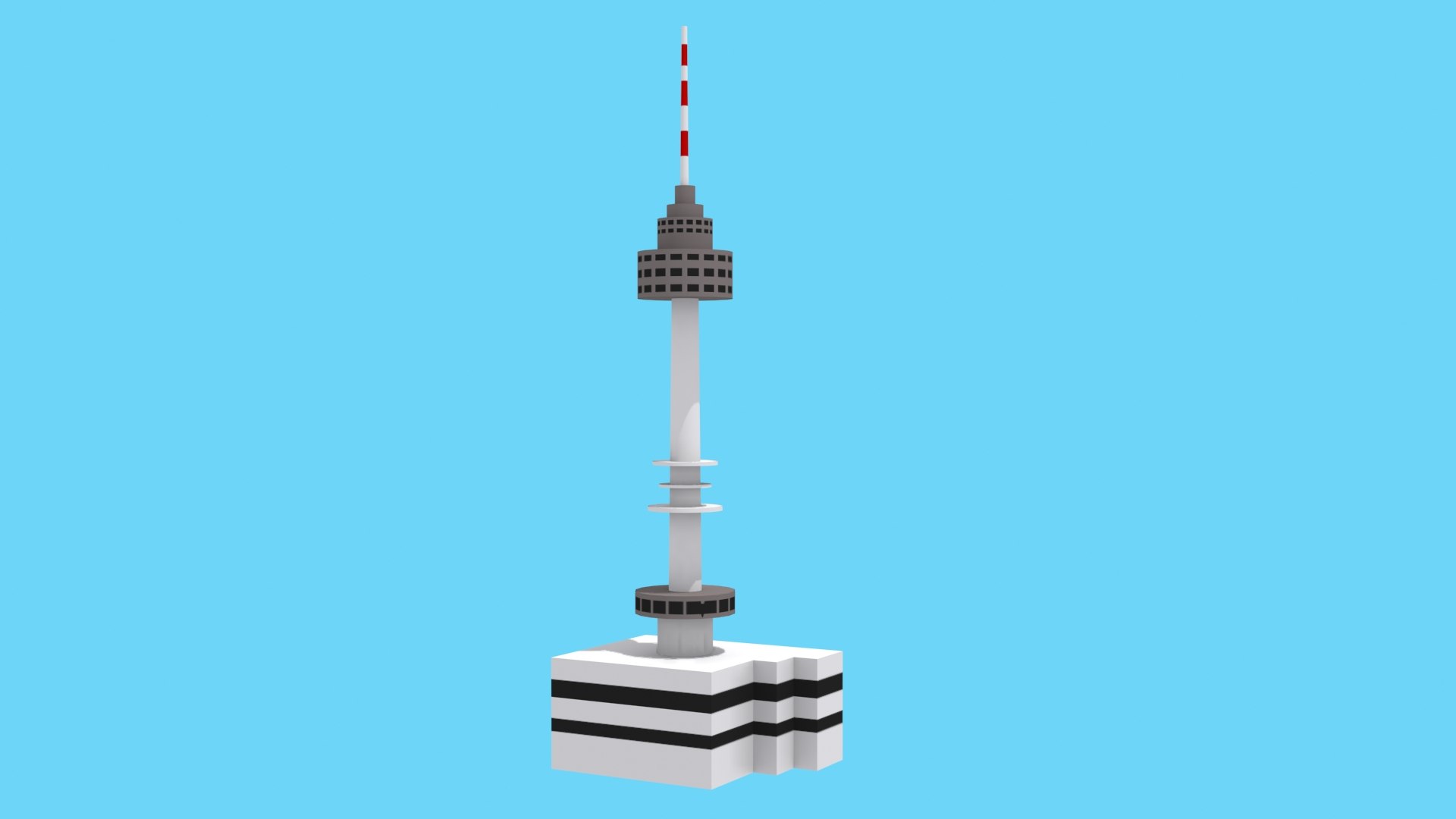 3D Cartoon N Seoul Tower - TurboSquid 2470617