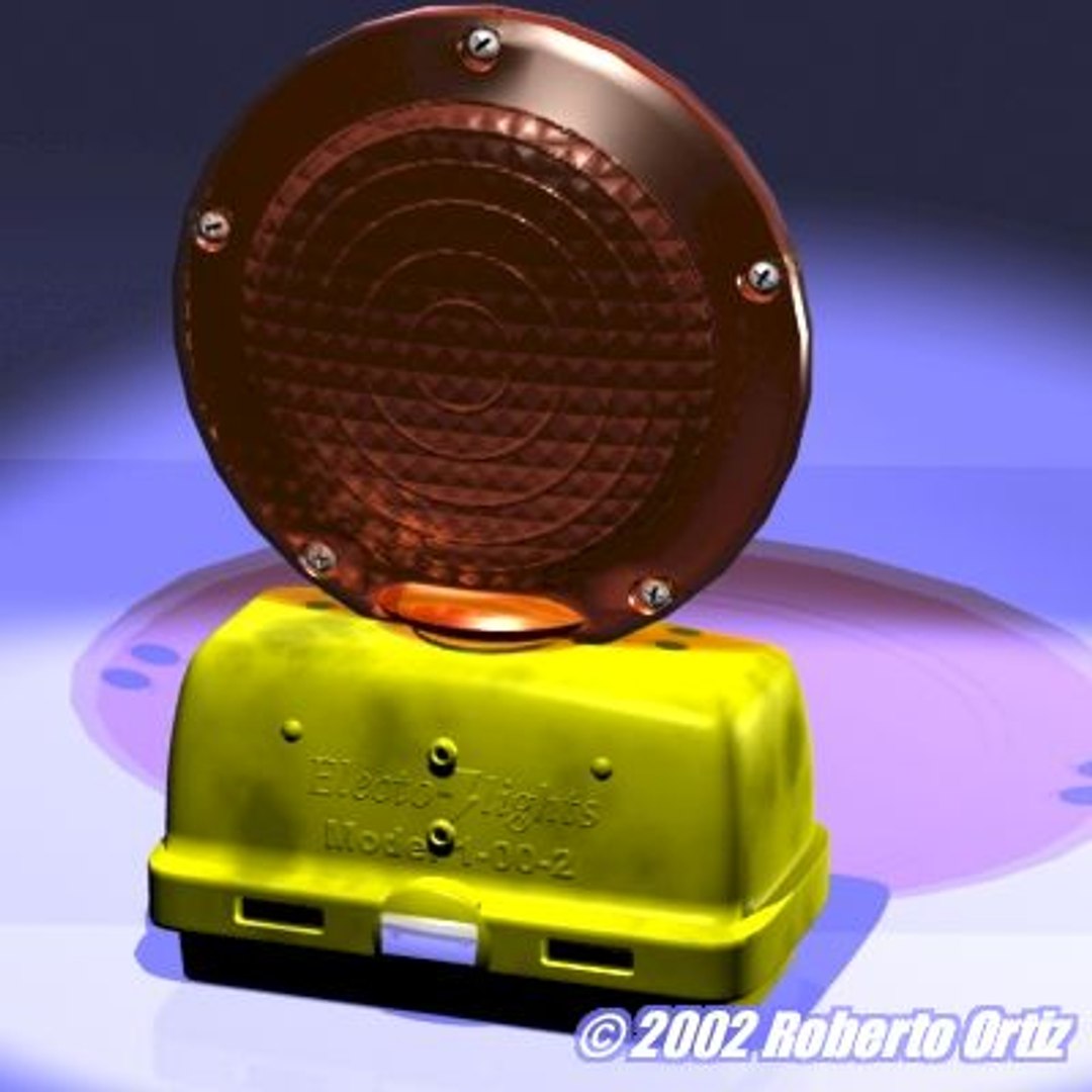Barricade Warning Light 3d Model