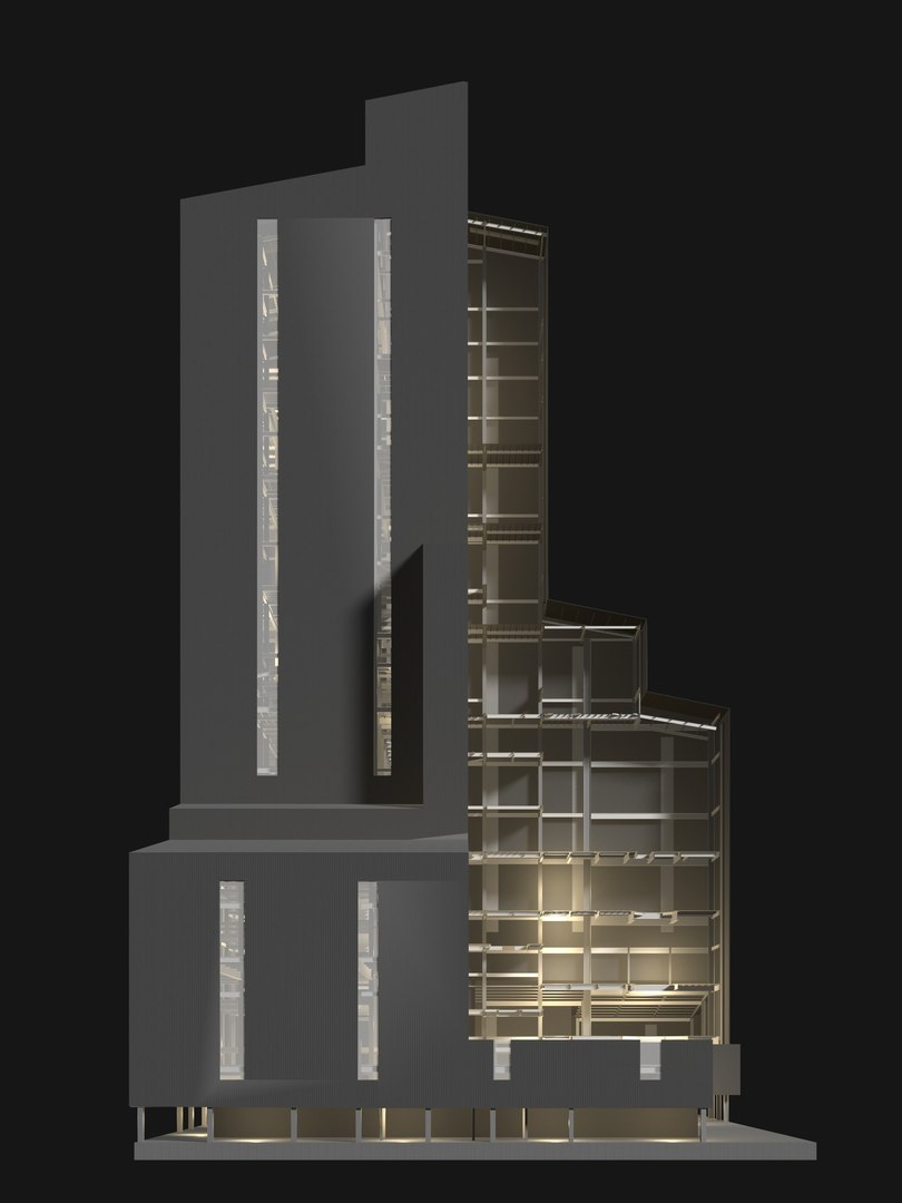 Factory Tower In Cutaway Section 25i06 3D - TurboSquid 2343355