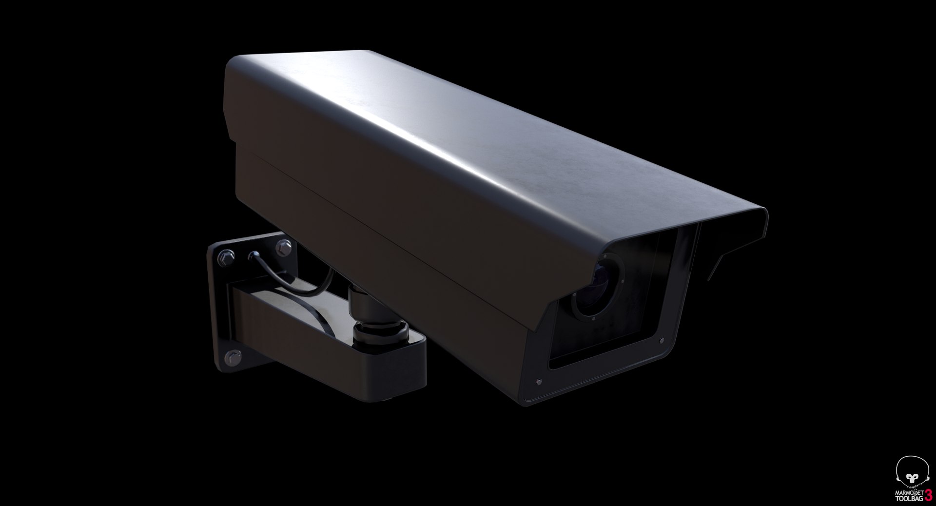 3D Black Security Camera Model - TurboSquid 2414187