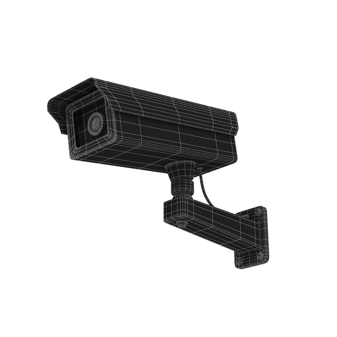 3D Black Security Camera Model - TurboSquid 2414187