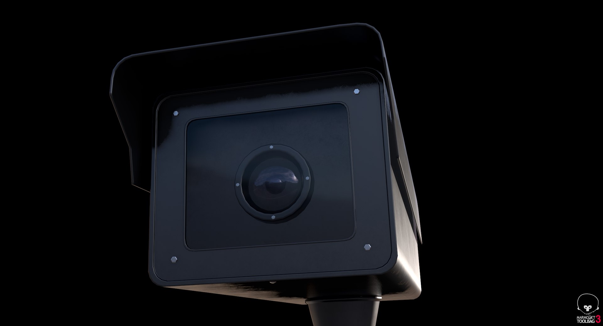 3D Black Security Camera Model - TurboSquid 2414187