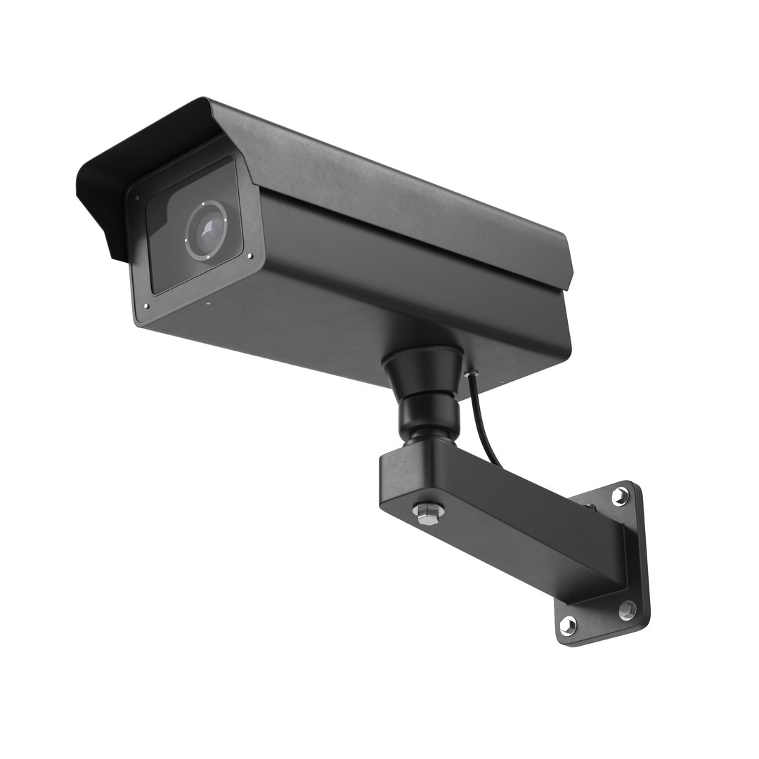 3D Black Security Camera Model - TurboSquid 2414187