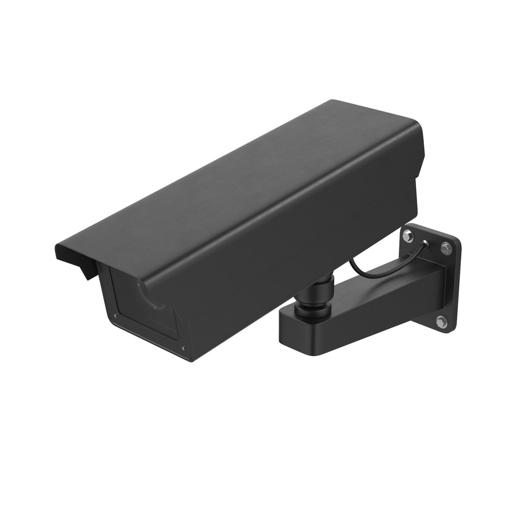 3D Black Security Camera Model - TurboSquid 2414187