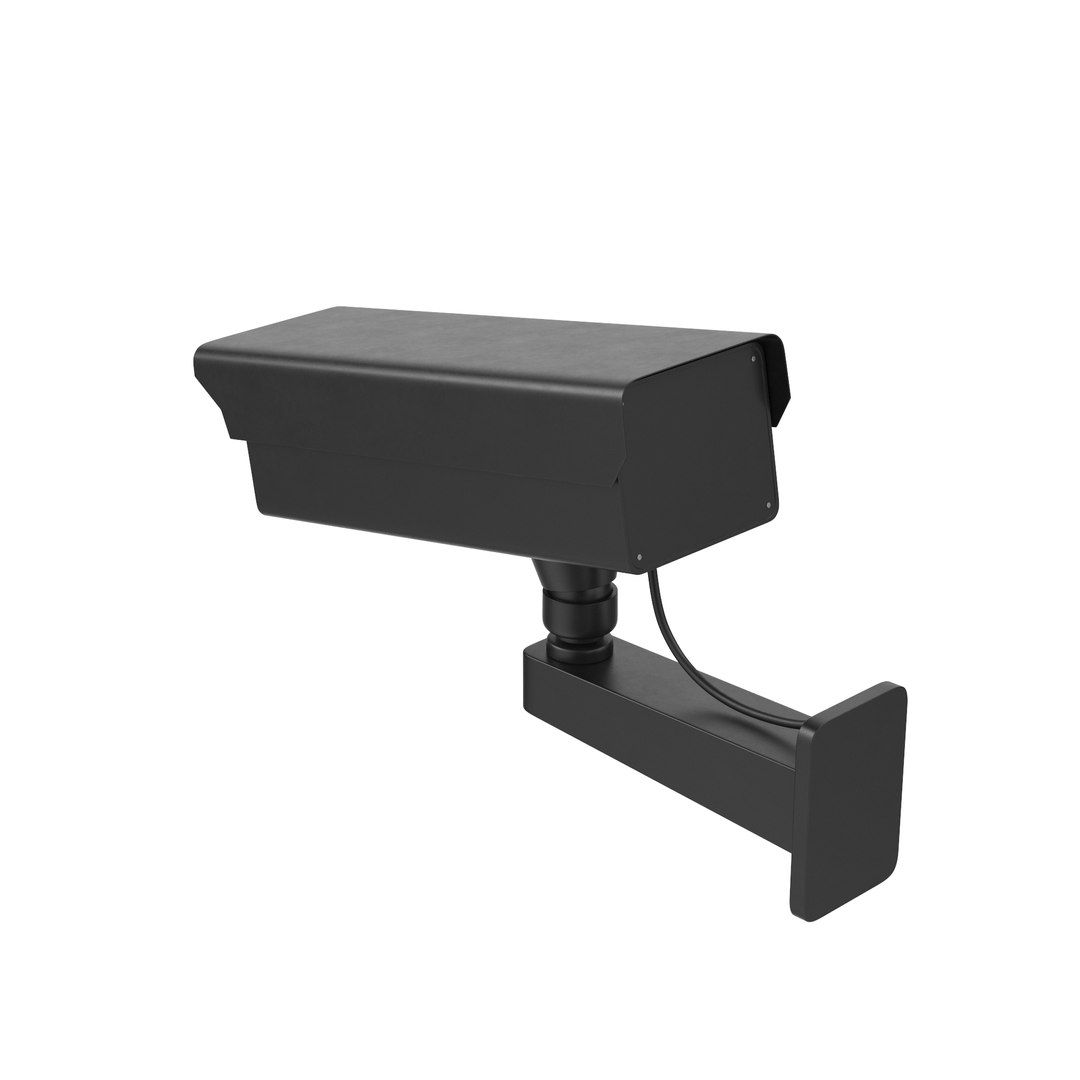 3D Black Security Camera Model - TurboSquid 2414187